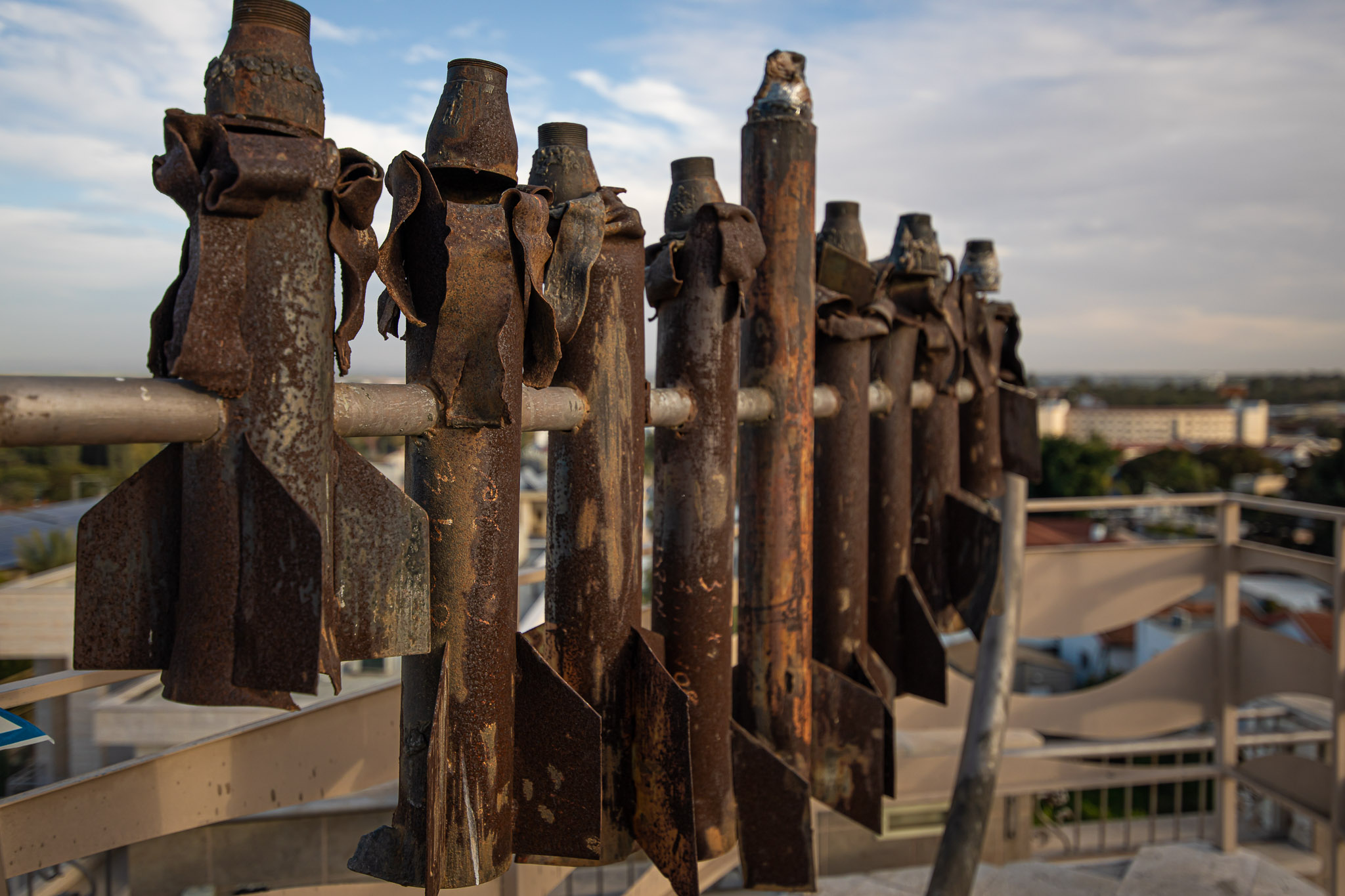 The Kassam Rocket Chanuka Menorahs - תיירות שדרות